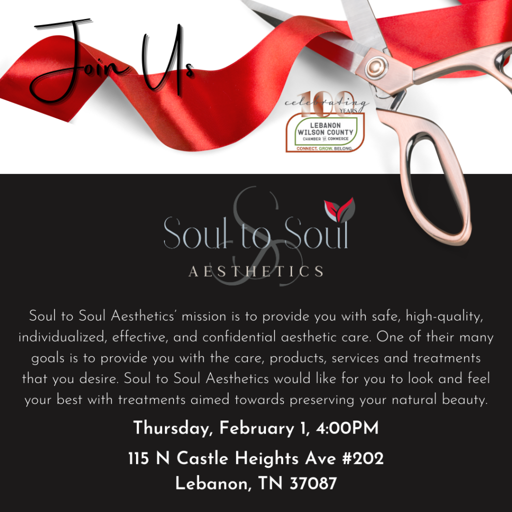 Soul to Soul Aesthetics Ribbon Cutting – Lebanon Wilson County Chamber ...