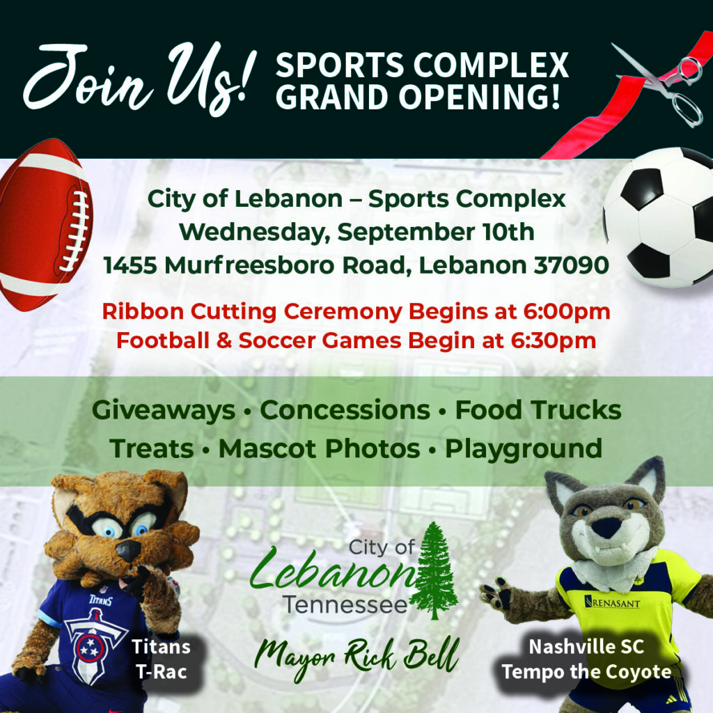 City of Lebanon Sports Complex Grand Opening & Ribbon Cutting Ceremony ...